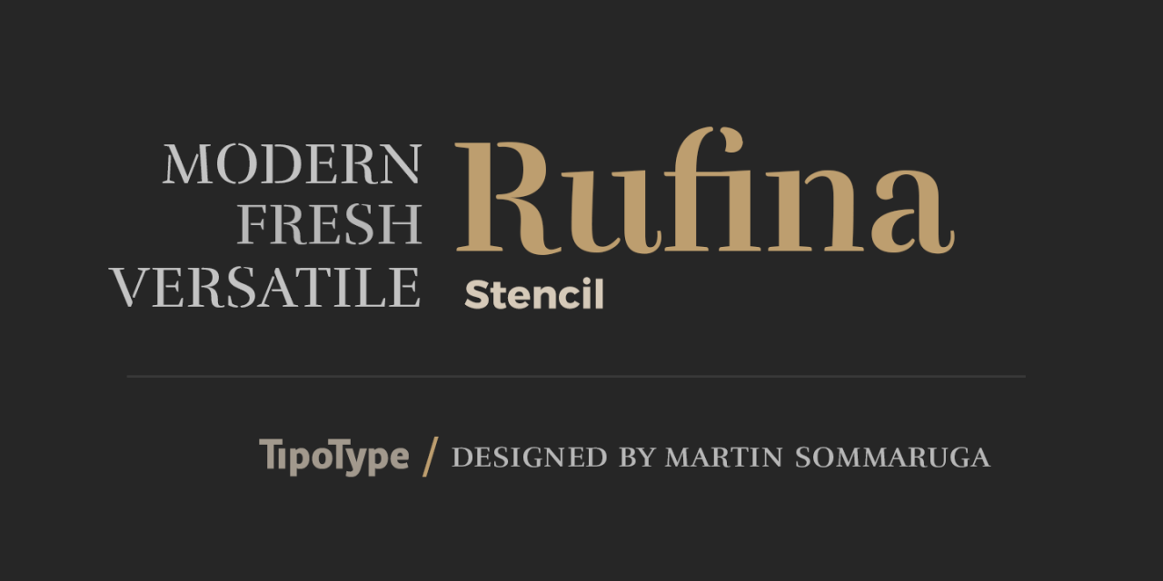 Rufina Stencil – TipoType